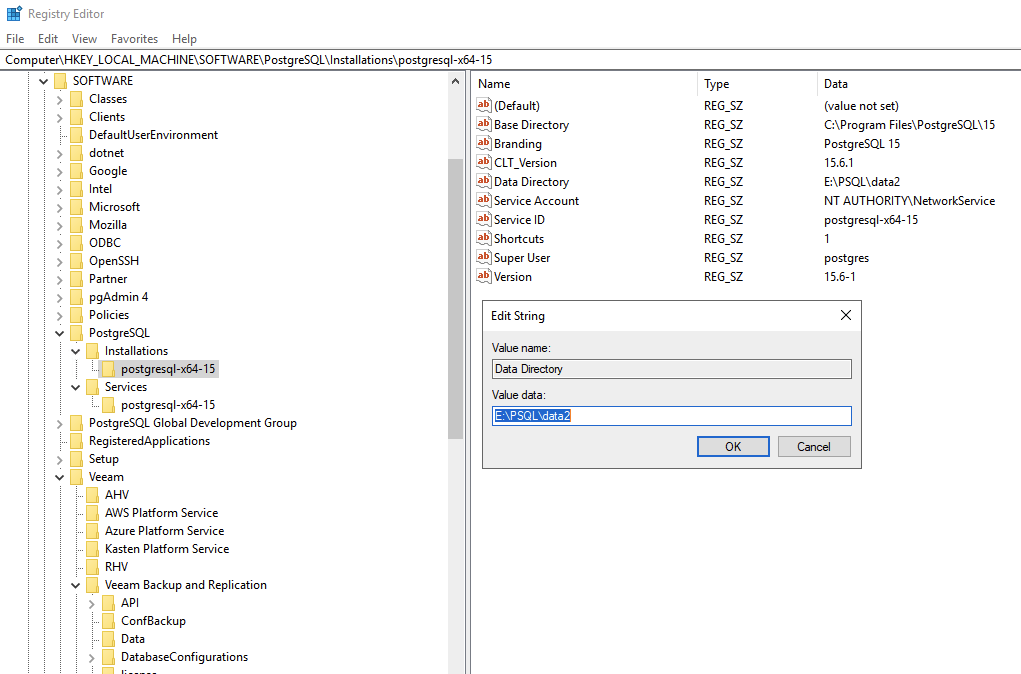 Shifting PostgreSQL data location on Windows Server » Tech Nugget