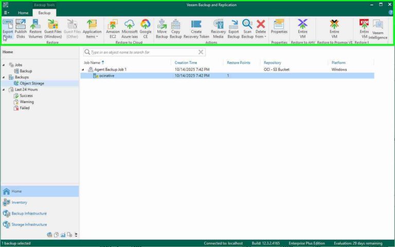 Third and Last – Workaround for Full Machine Recovery into OCI Native ...